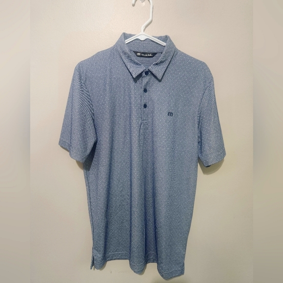 Travis Mathew | Shirts | Travis Mathew Polo Blue With White Diamond ...